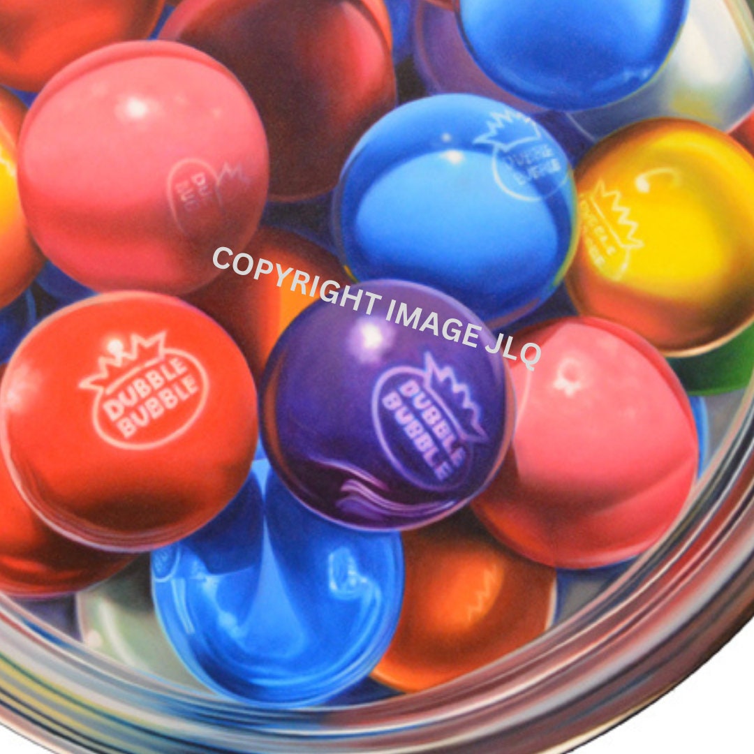 Giclee Color Print “dubble Bubble,” Unframed, Hand Signed, Artist Jose ...