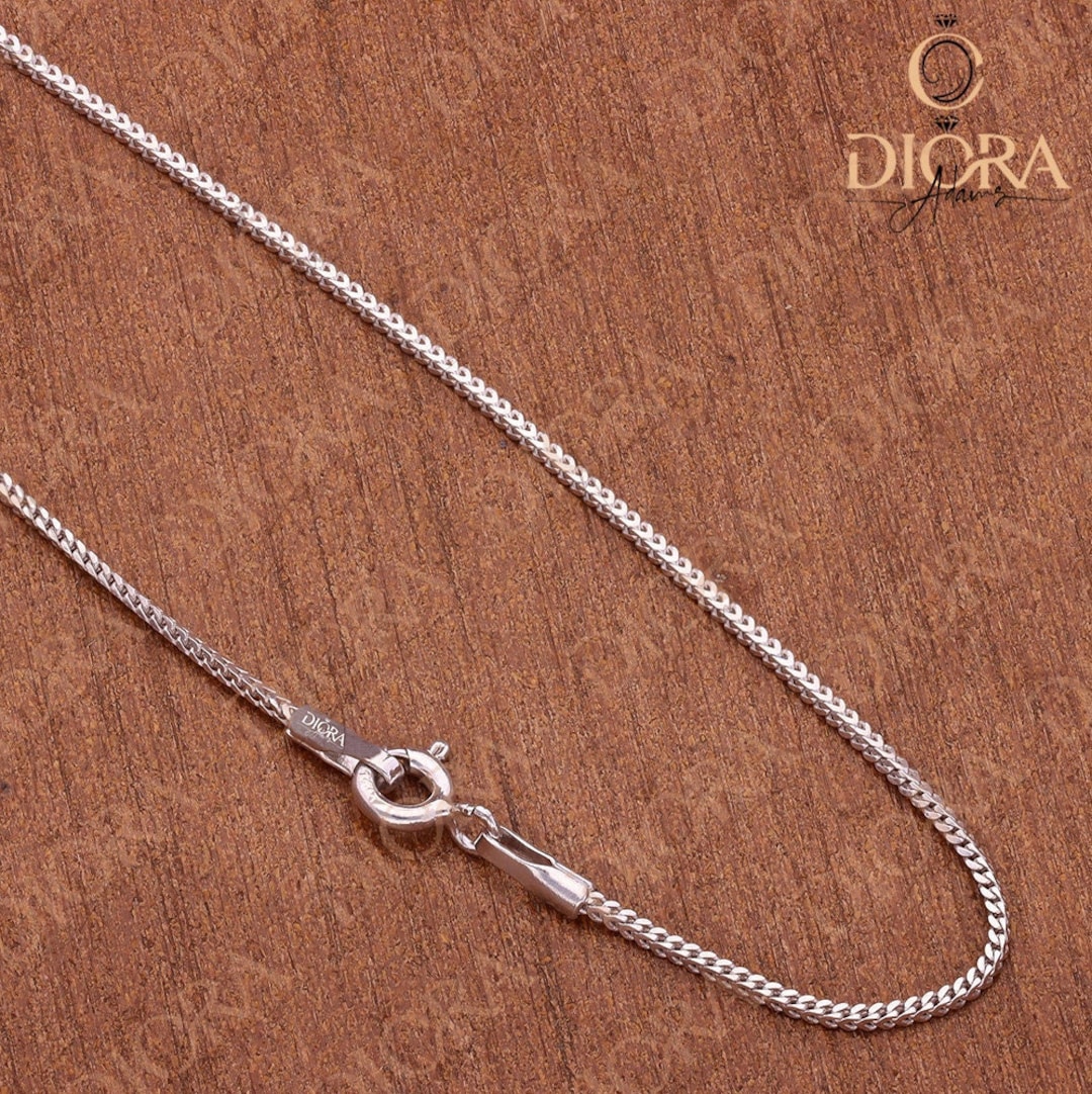 Square Franco Link Chain • 925 Sterling Silver 0.95mm Italian Chain ...