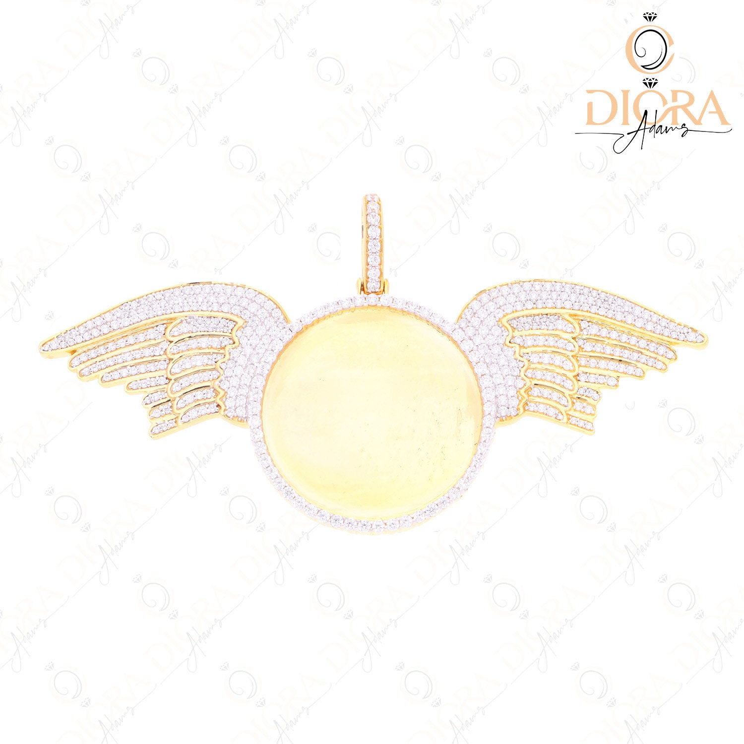 Memory Frame Pendant 8.47cts Simulated Diamond Sterling Silver - Etsy