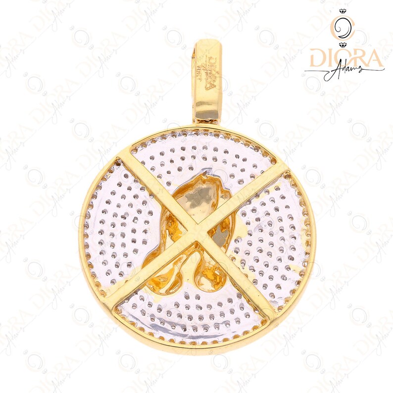 10K Yellow Gold Praying Hand Diamond Pendant Prayer Hand - Etsy
