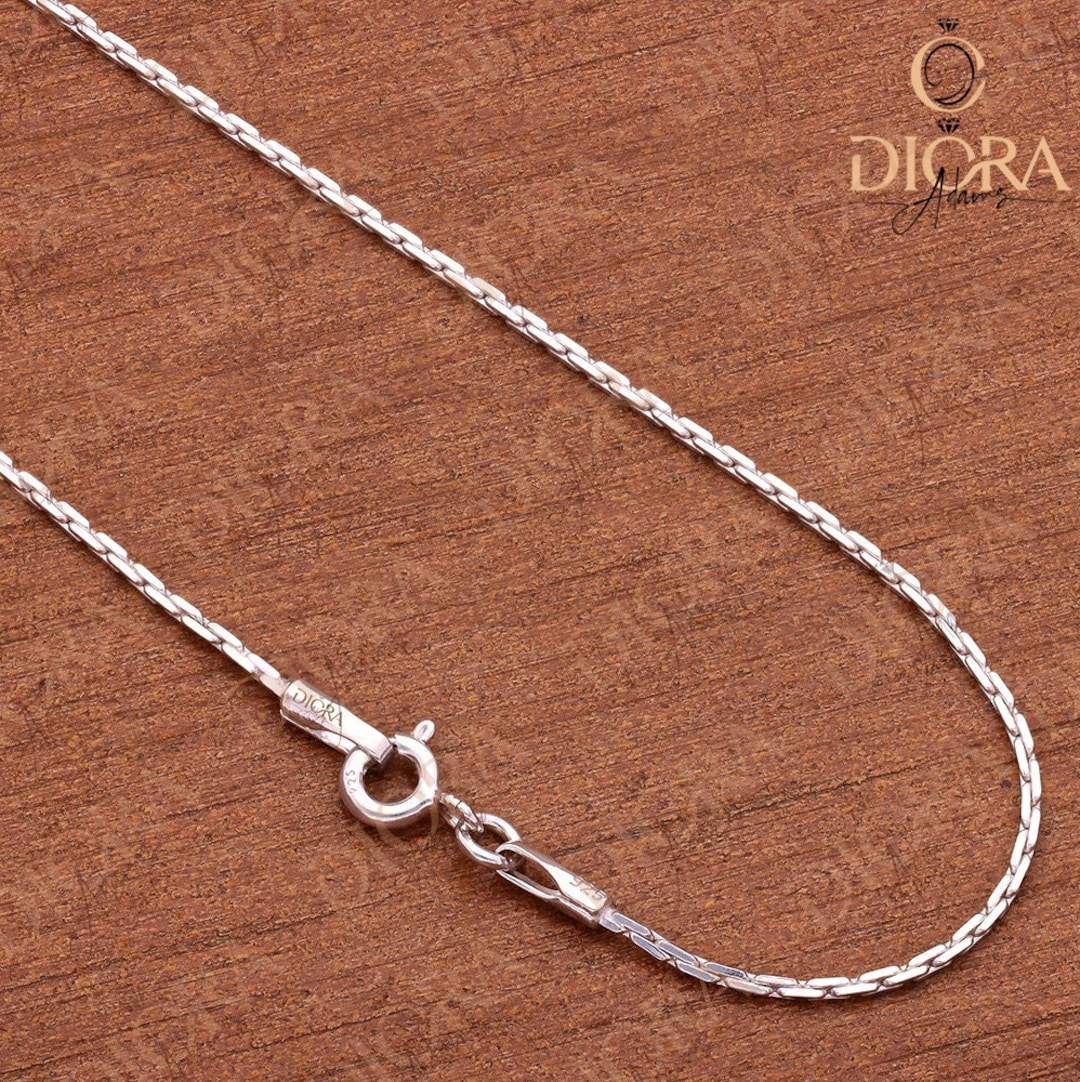 925 Sterling Silver 1.0mm Boston Link Chain in 2 Length, Cardano Chain ...