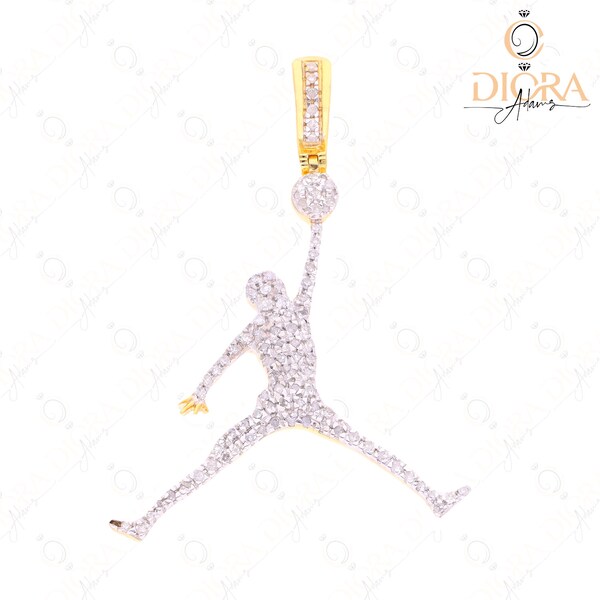 Solid Gold Jordan Pendant - Etsy