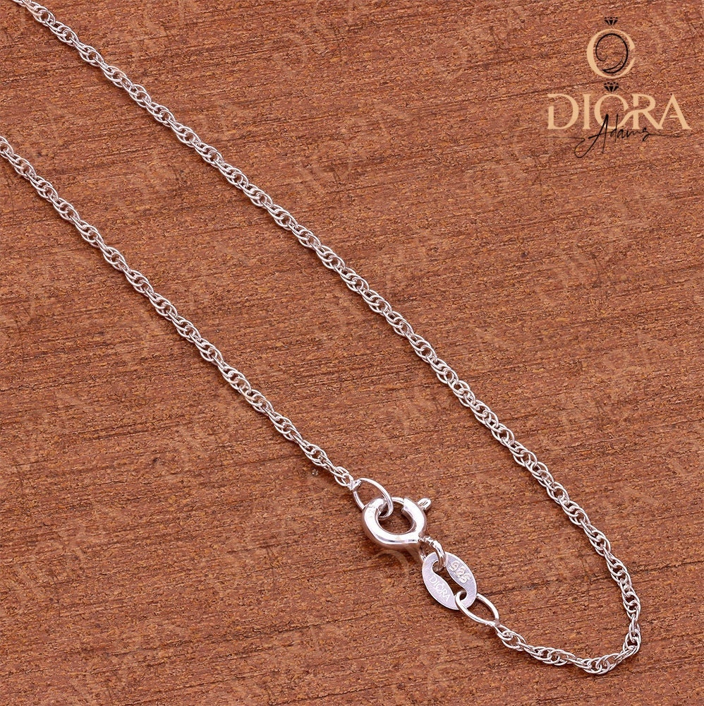 925 Silver Prince of Wales Chain 1.30mm Width - Italian Chain, Prince ...