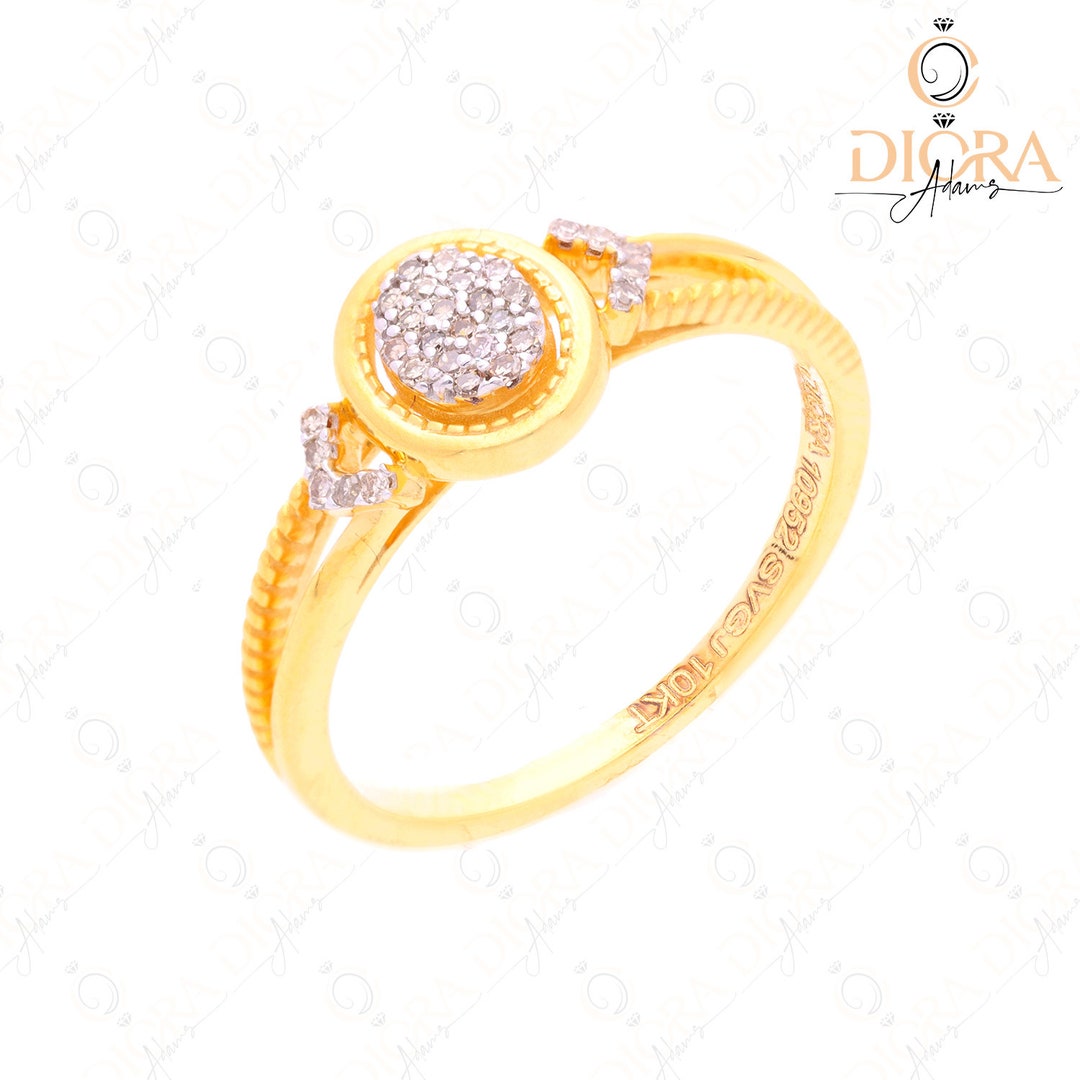 1.98g Gold Ring - 0.1ct Natural Diamond - EGL Certified Diamond Ring ...