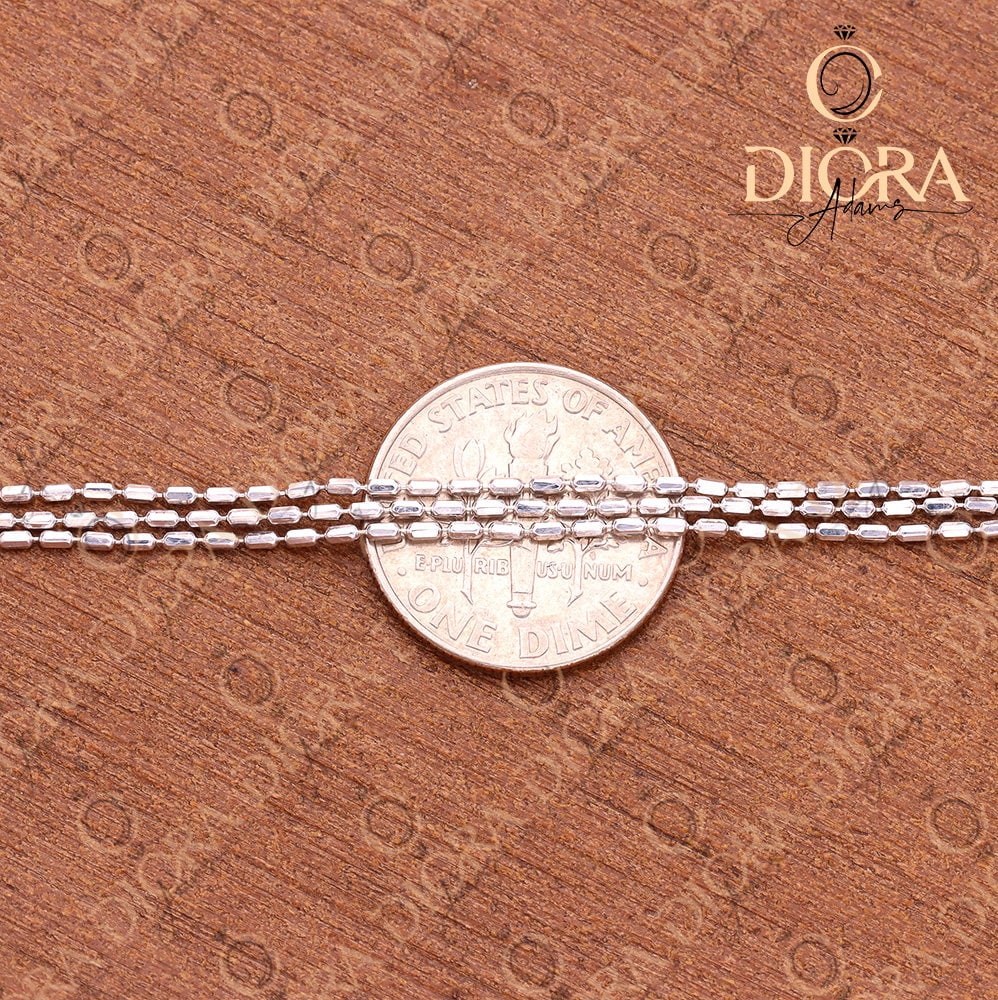 Sterling Silver 925 Multi Strand Barrel Chain 31mm, Italian Chain ...