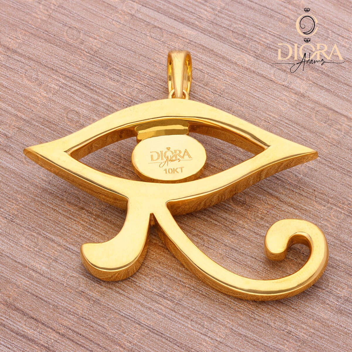 Eye of Ra Pendant 10kt Gold Custom Made Wedjat Eye Pendant - Etsy