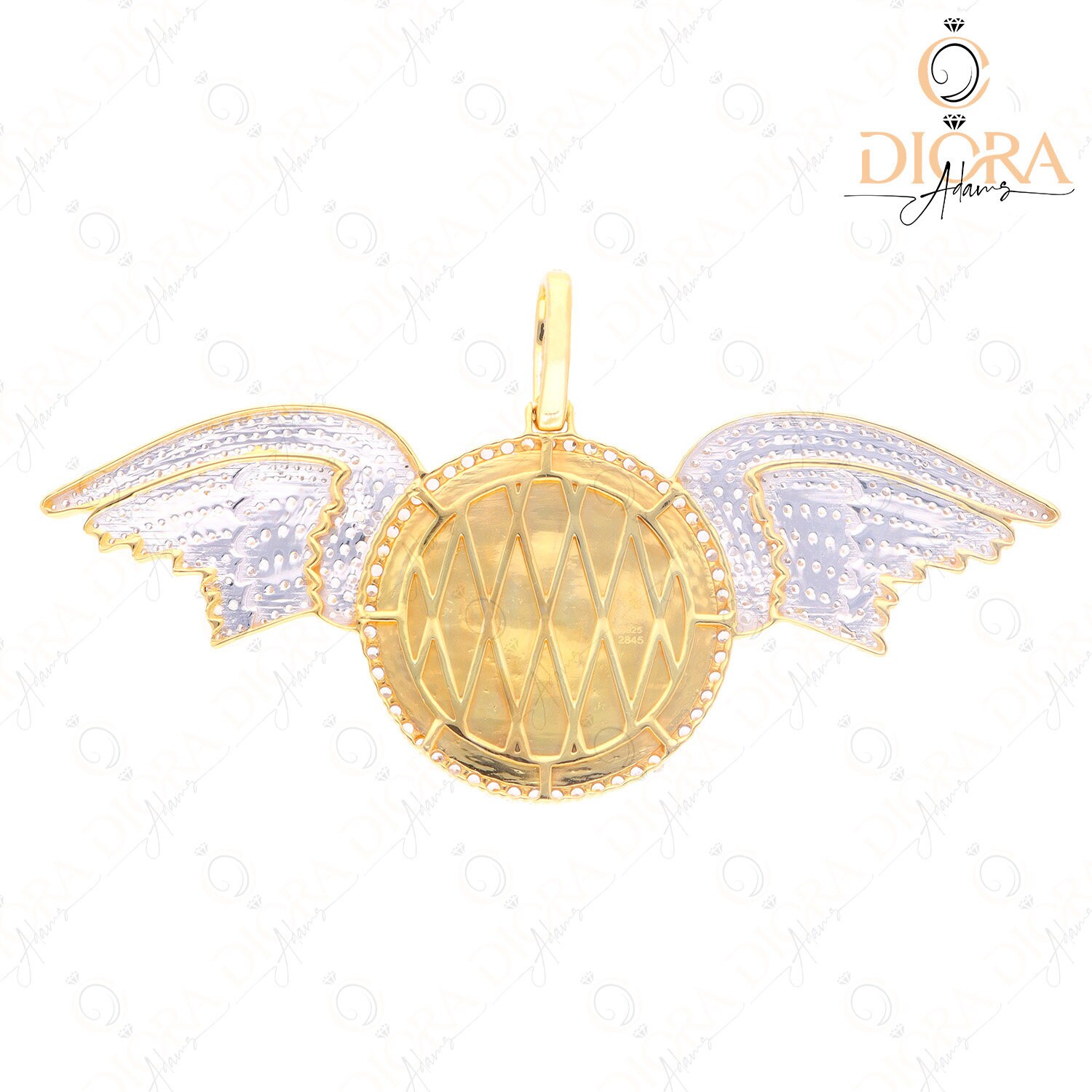 Memory Frame Pendant 8.47cts Simulated Diamond Sterling Silver - Etsy