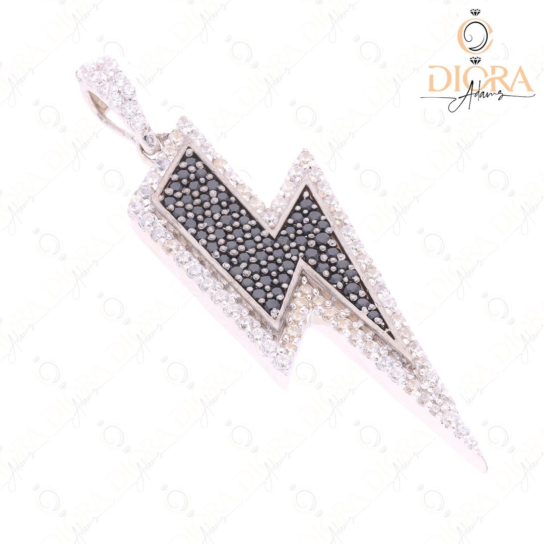 Silver Flash Pendant • White Gold Plated • Thunderboult Pendant • 1 ...