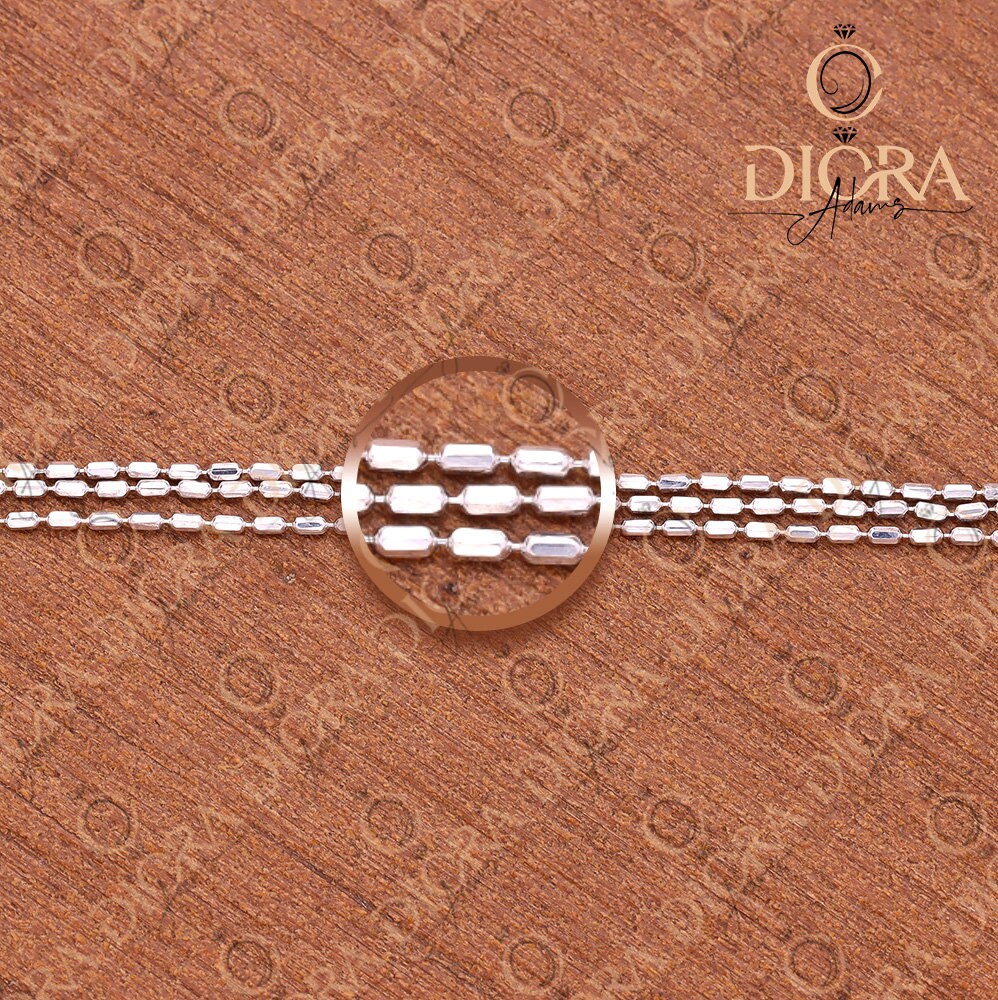 Sterling Silver 925 Multi Strand Barrel Chain 31mm, Italian Chain ...