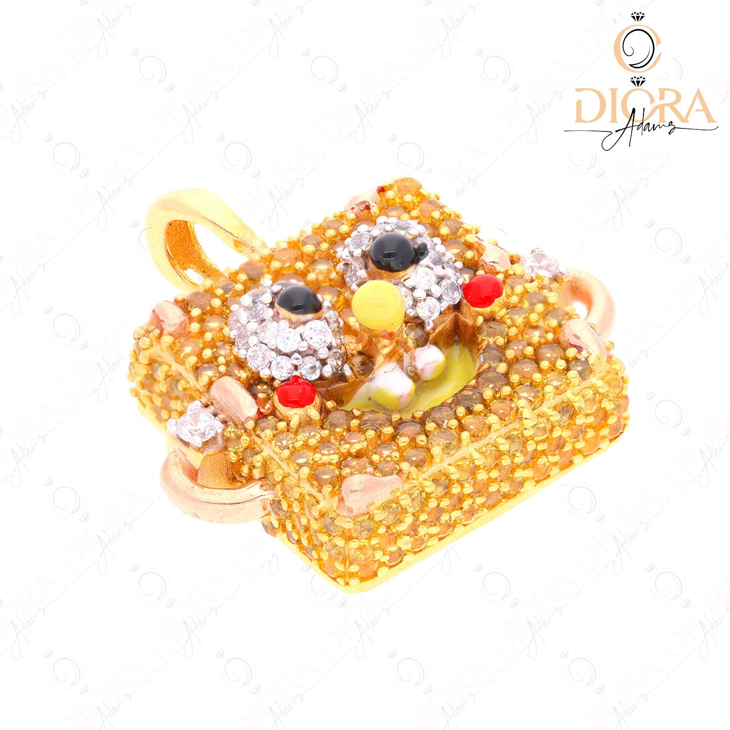 Handmade Yellow-rose Gold Plated Cartoon Pendant • S925 Silver Necklace ...