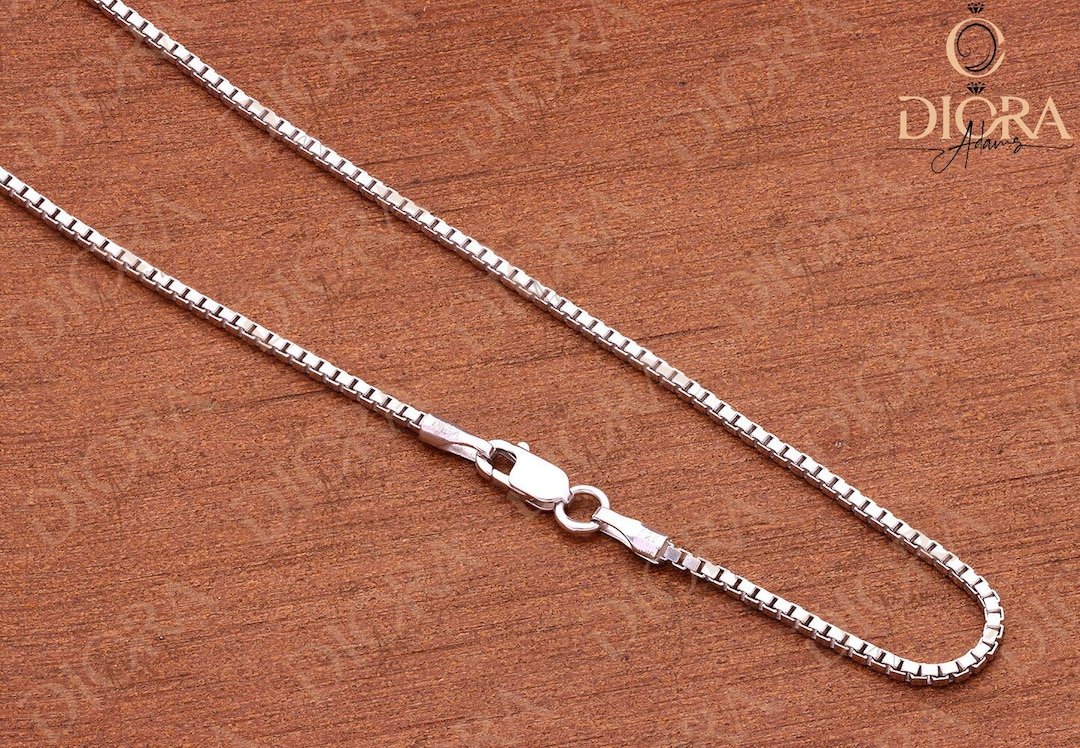 925 Sterling Silver 16 Inch Length Box Chain 1.40mm Thickness Italian ...