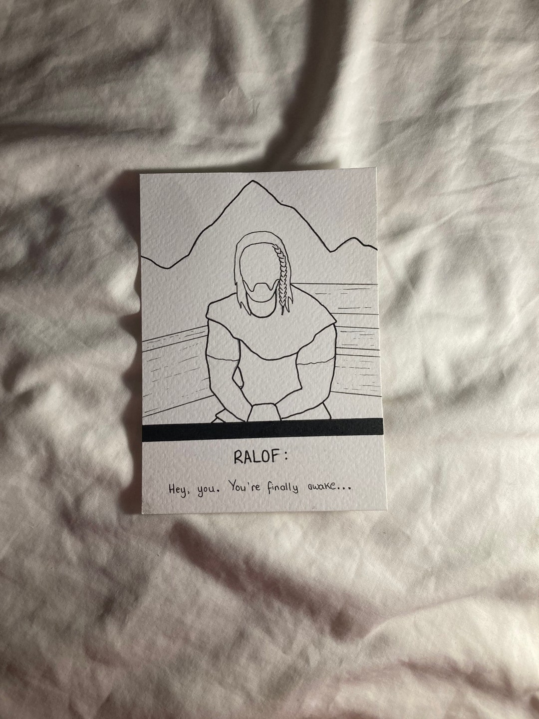 Hand-drawn ralof From Skyrim A6 - Etsy