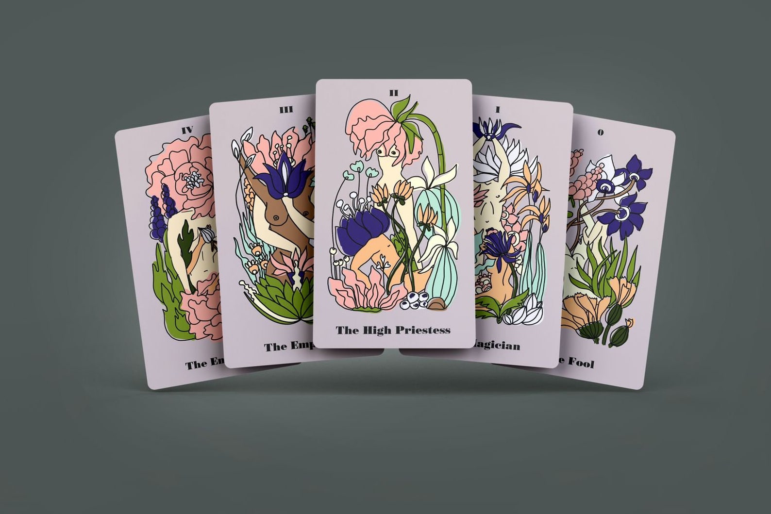 Botanical Tarot 78 Cards Deck With Full Guidebook Modern Tarot - Etsy