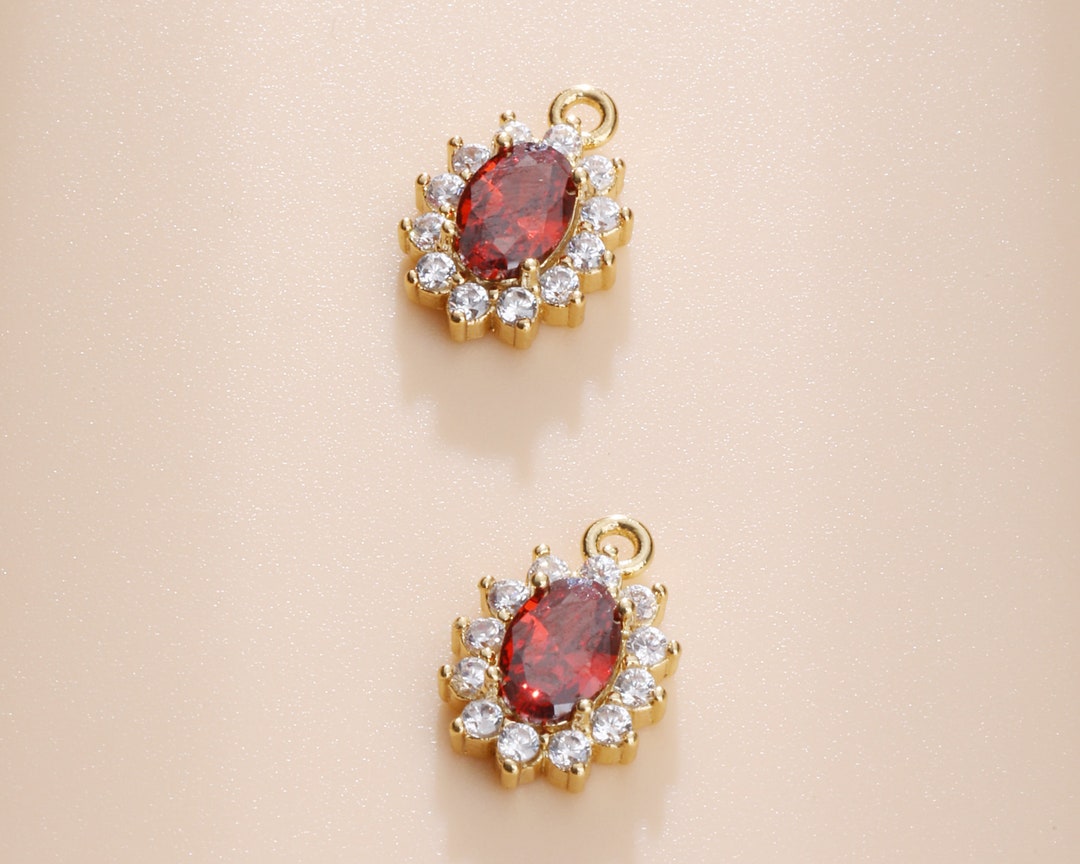 18K Gold Filled Noble Crystal Pendant,shiny Gem Necklace for Women＆men ...