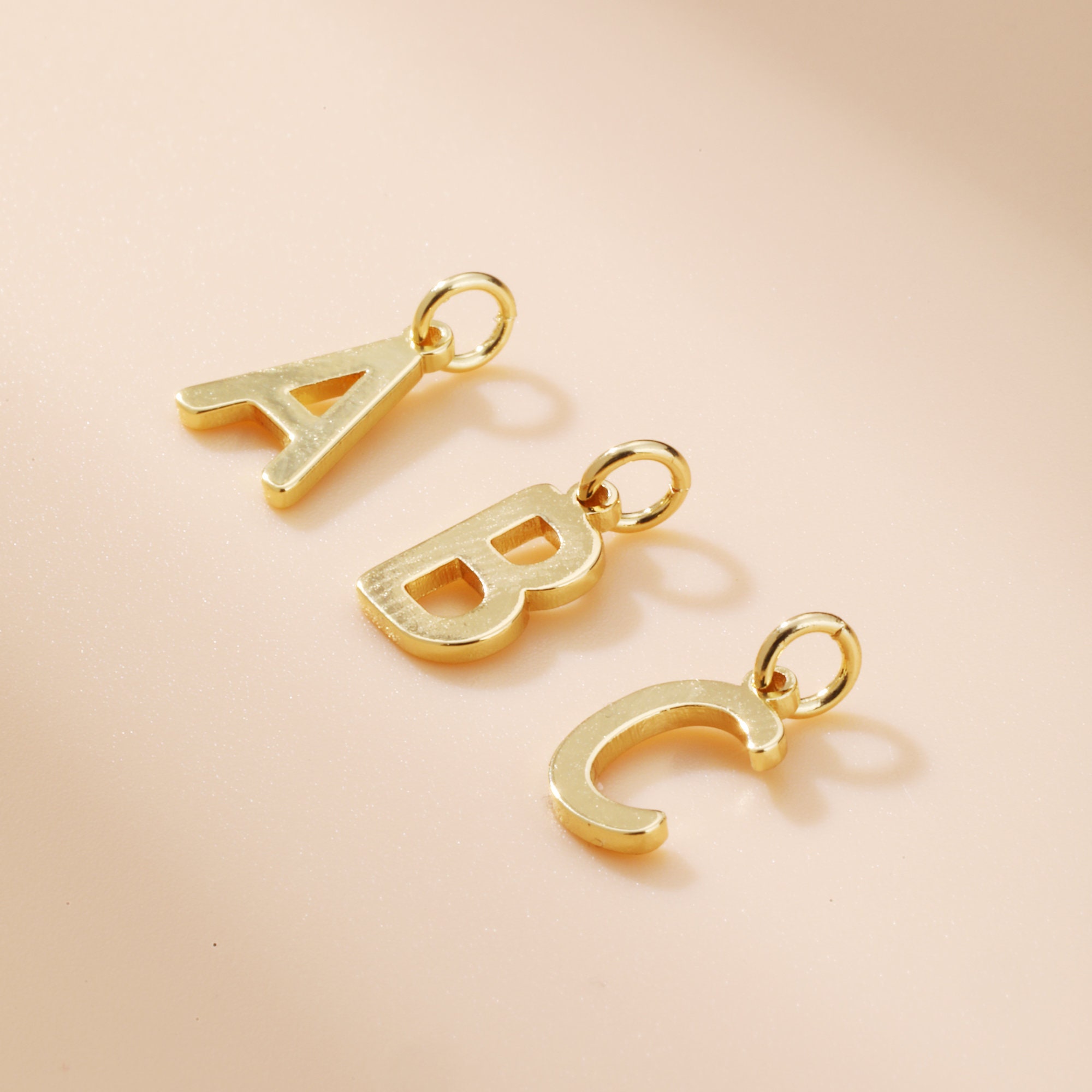 18K Gold Filled Noble Initials Pendant,shiny Necklace for Womenmen,diy ...