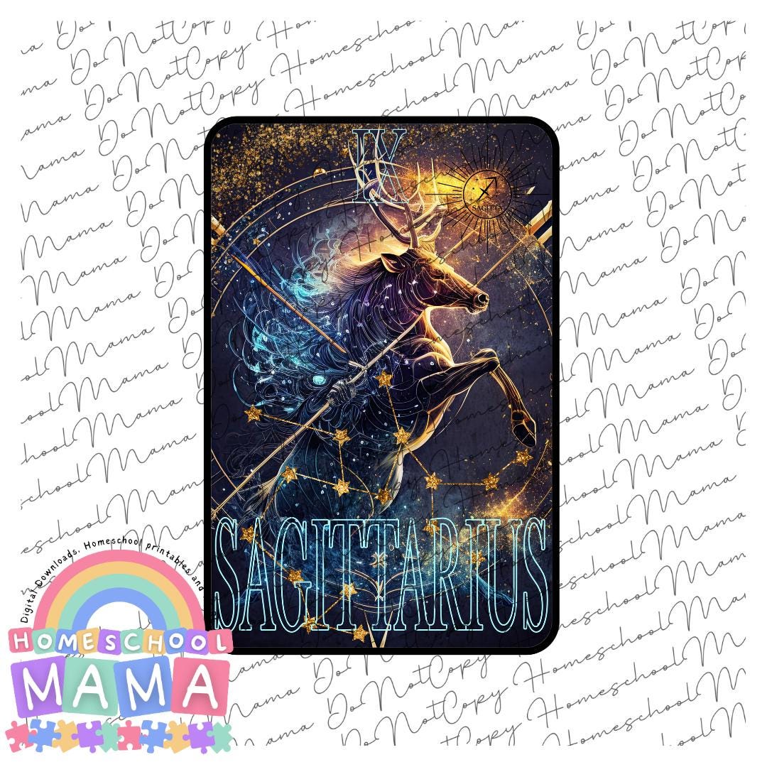 Tarot Card Png, Zodiac Png, Sagittarius Tarot Card Shirt, Astrology ...