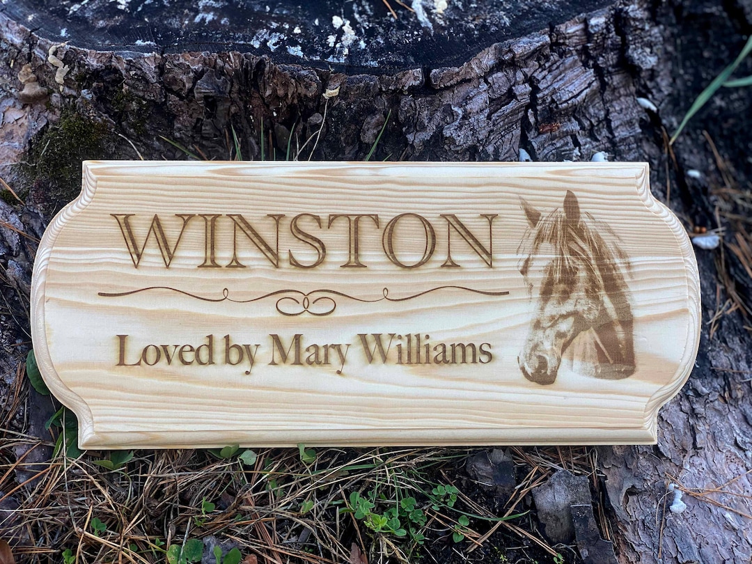 Horse Stall Sign Customized Picture of Your Horse or Stock Photo - Etsy
