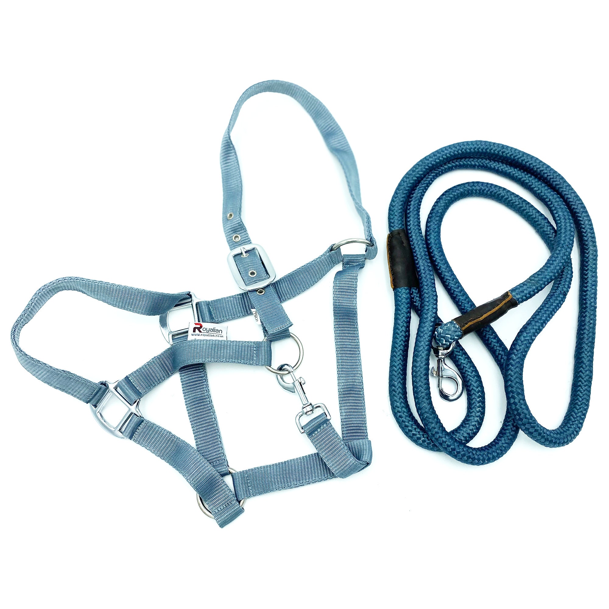 Royalian Equestrian Horse Nylon Halter With Lead - Comfort Protection ...