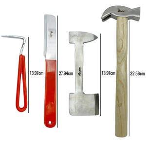 Royalian Horse "8pcs" Farrier Hoof Trim Tool Kit With Leather Carry Bag ...