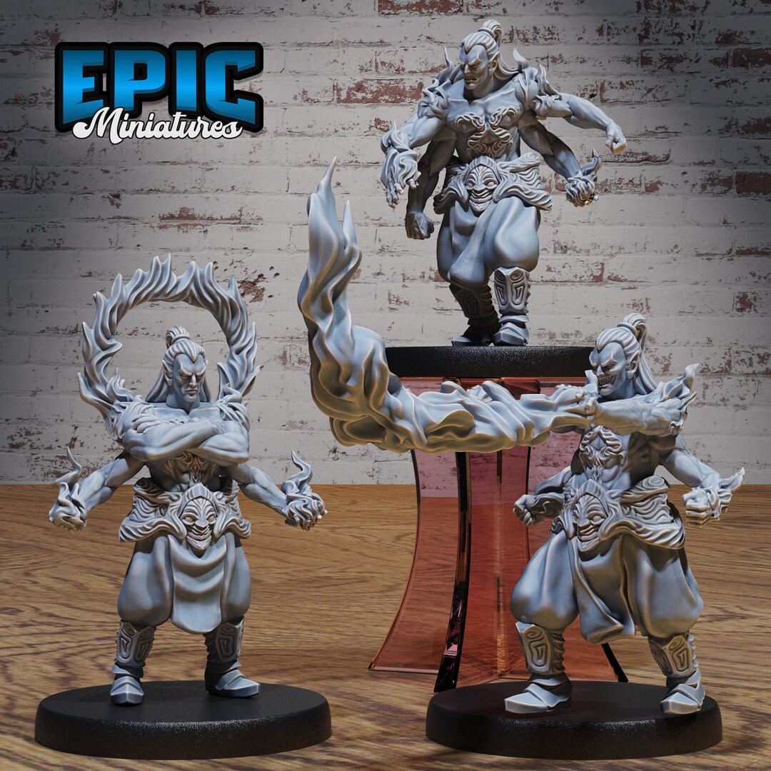 Rage Demon Asura - Multiple Poses - Dnd Miniatures 32mm 8K Resin ...