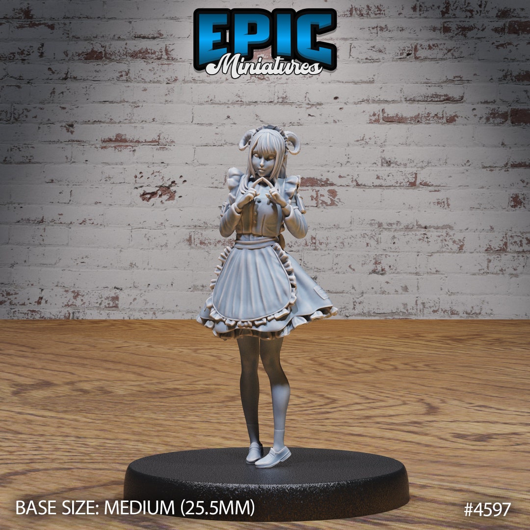 Tiefling Maid - Multiple Poses - Dnd Miniatures 32mm 8K Resin Quality ...