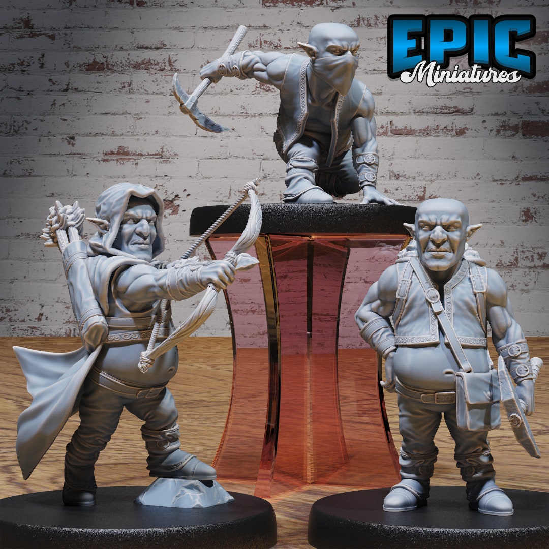 Deep Gnome Multiple Poses Dnd Miniatures 32mm 8K Resin Quality ...