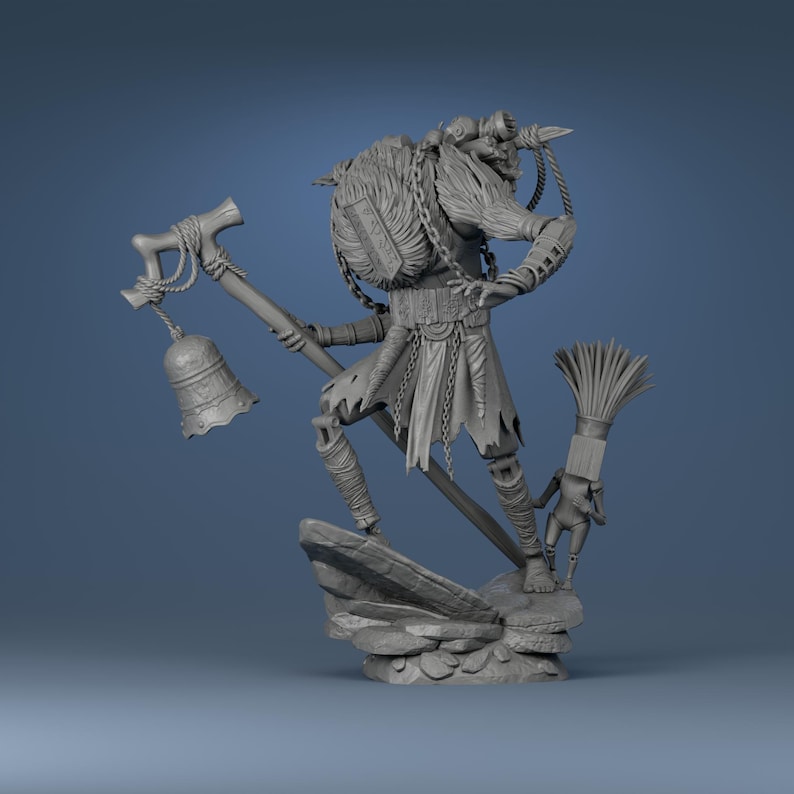 The Hollow Watcher – Veilborne Sentinel Statue | 10.9” Dark Fantasy ...