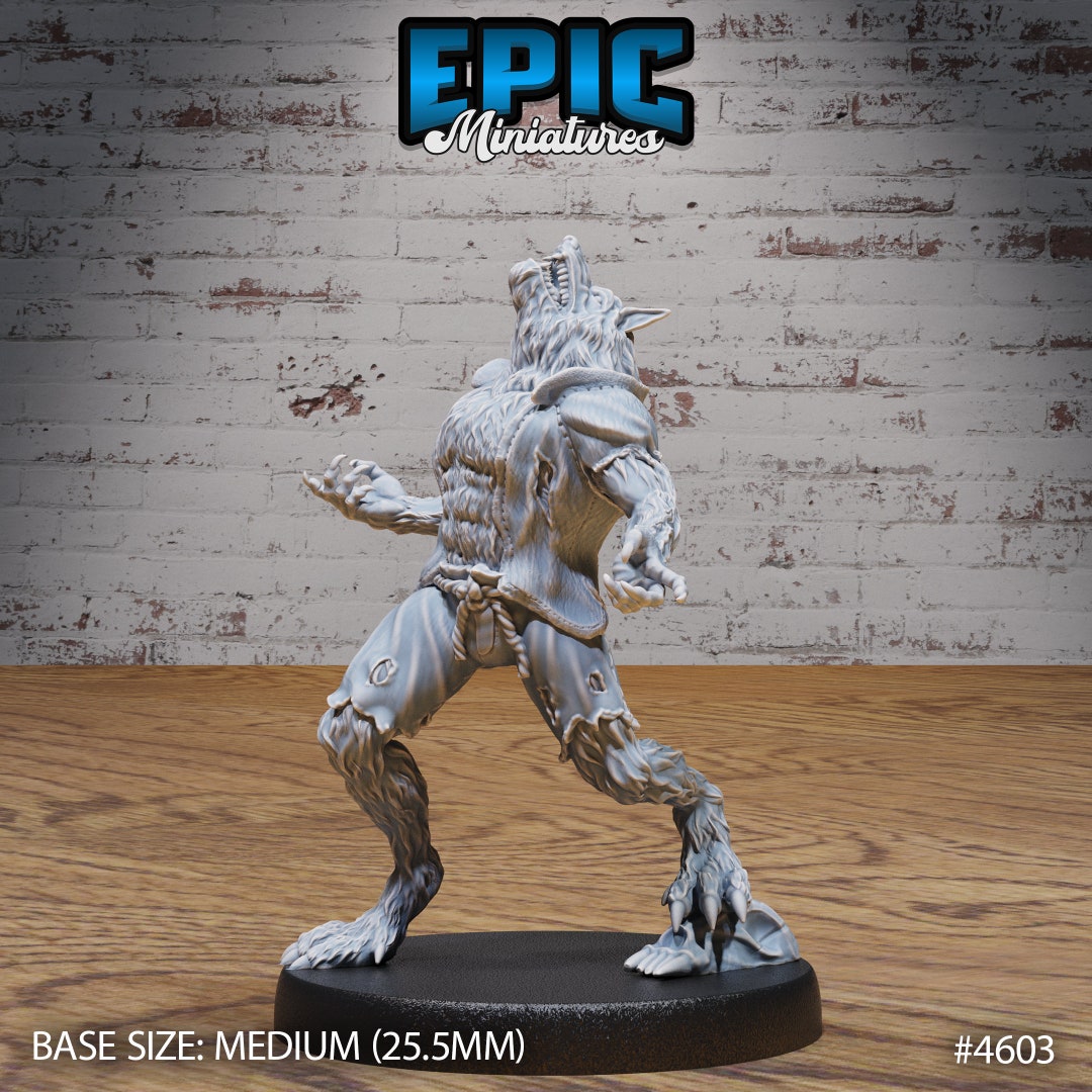 Werewolf - Multiple Poses - Dnd Miniatures 32mm 8K Resin Quality ...