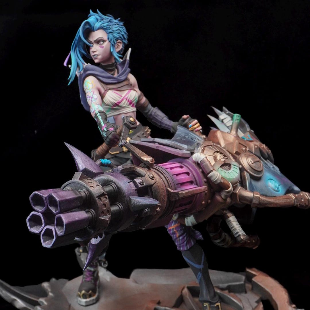 Jinx Arcane Statue Fractured - 9"tall - High Quality Resin Figure ...