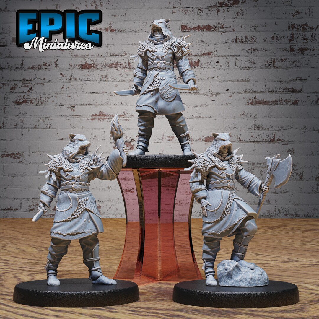 Mountain Wolf Bandit - Dnd Miniatures 32mm 8K Quality Prints ...