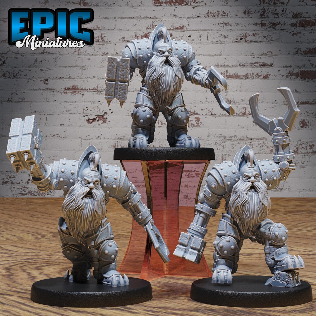 Dark Dwarf Multiple Poses Dnd Miniatures 32mm 8K Resin Quality ...