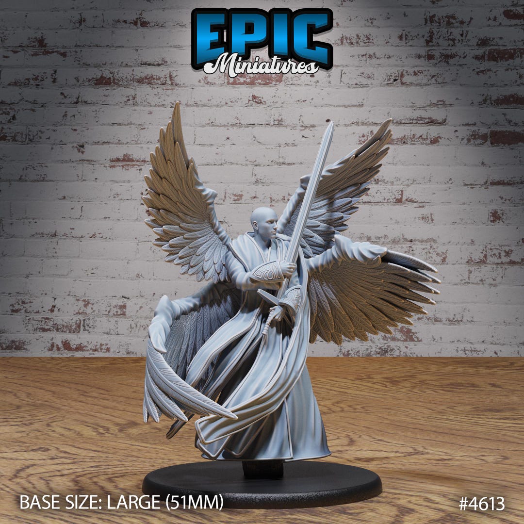 Planetar Angel - Large - Multiple Poses - Dnd Miniatures 32mm 8K Resin ...