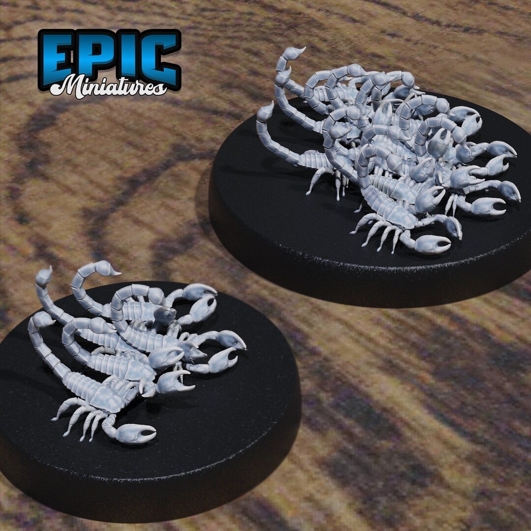 Scorpion Swarm - Multiple Poses - Dnd Miniatures 32mm 8K Resin Quality ...