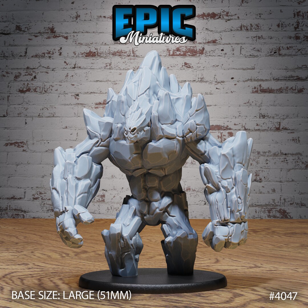 Earth Elemental Large - Dnd Miniatures 32mm 8K Resin Quality Prints ...