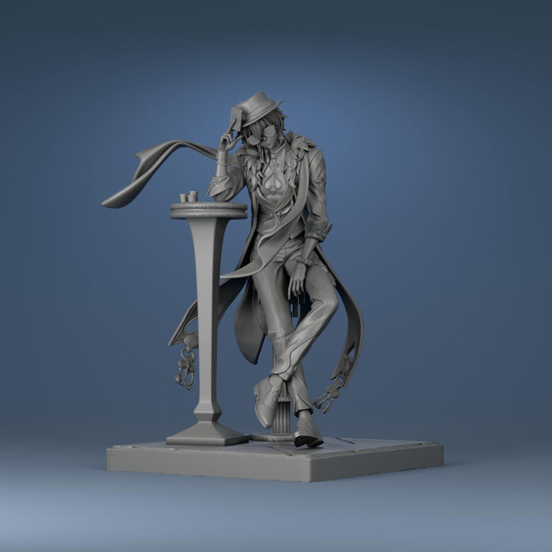 The Gilded Gambler – Fantasy Noble Statue | 10.6” Elegant Collectible ...