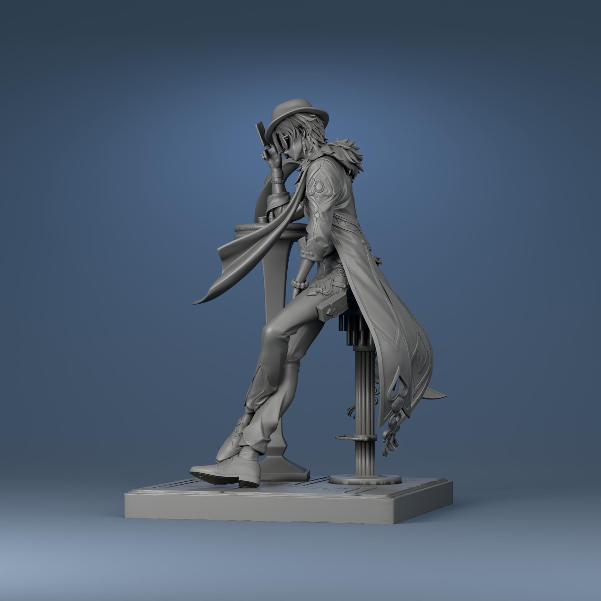 The Gilded Gambler – Fantasy Noble Statue | 10.6” Elegant Collectible ...