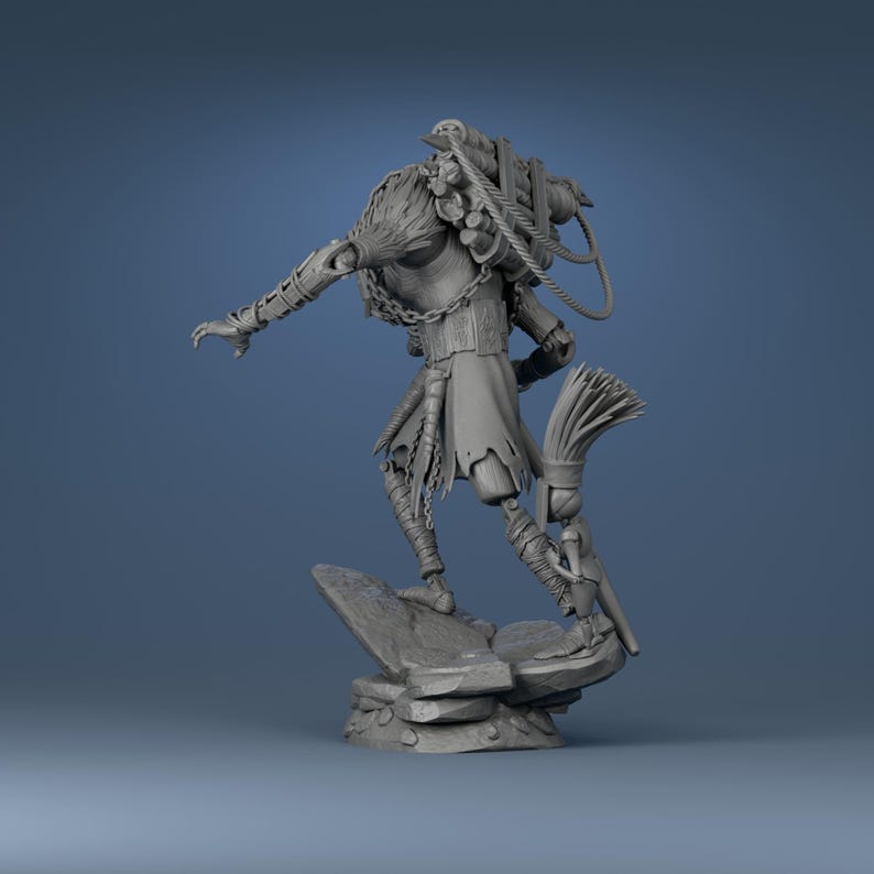 The Hollow Watcher – Veilborne Sentinel Statue | 10.9” Dark Fantasy ...