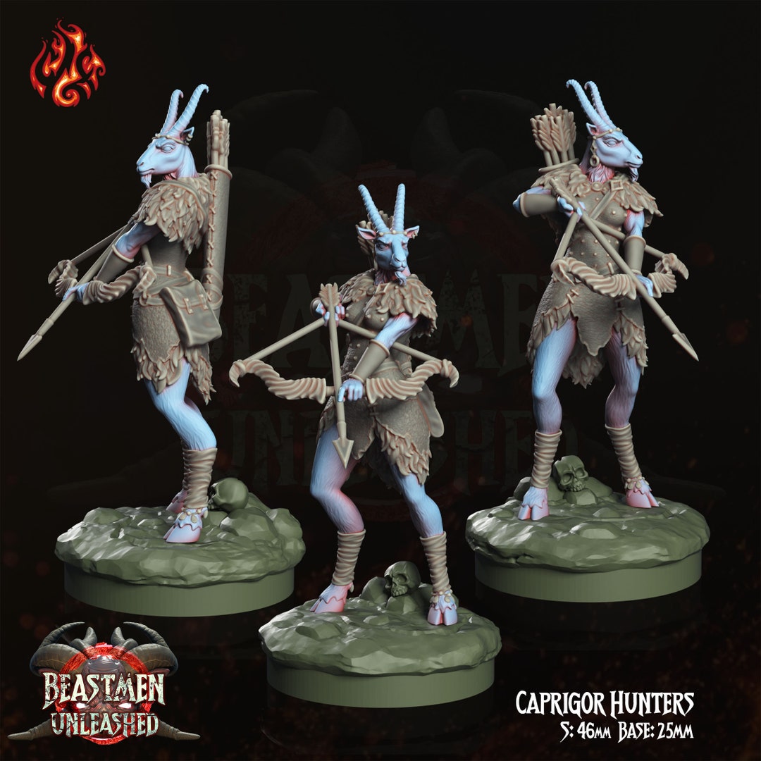 Caprigor Hunter Dnd Miniatures 32mm 8K Resin Quality Prints Characters ...