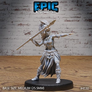 Lion Huntress Multiple Poses Dnd Miniatures 32mm 8K Resin Quality ...