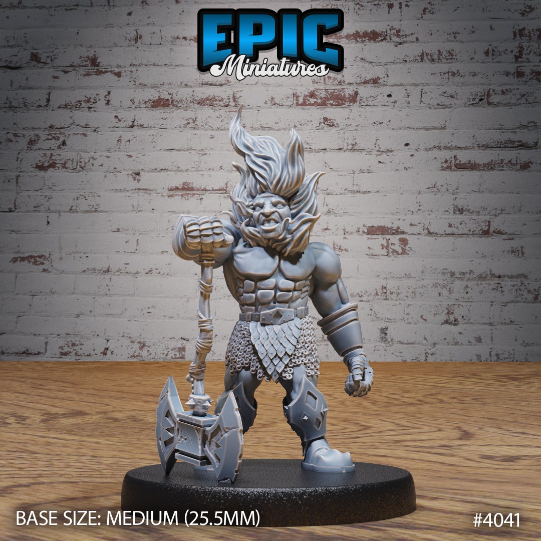Fire Dwarf Dnd Miniatures 32mm 8K Resin Quality Prints Characters TTRPG ...