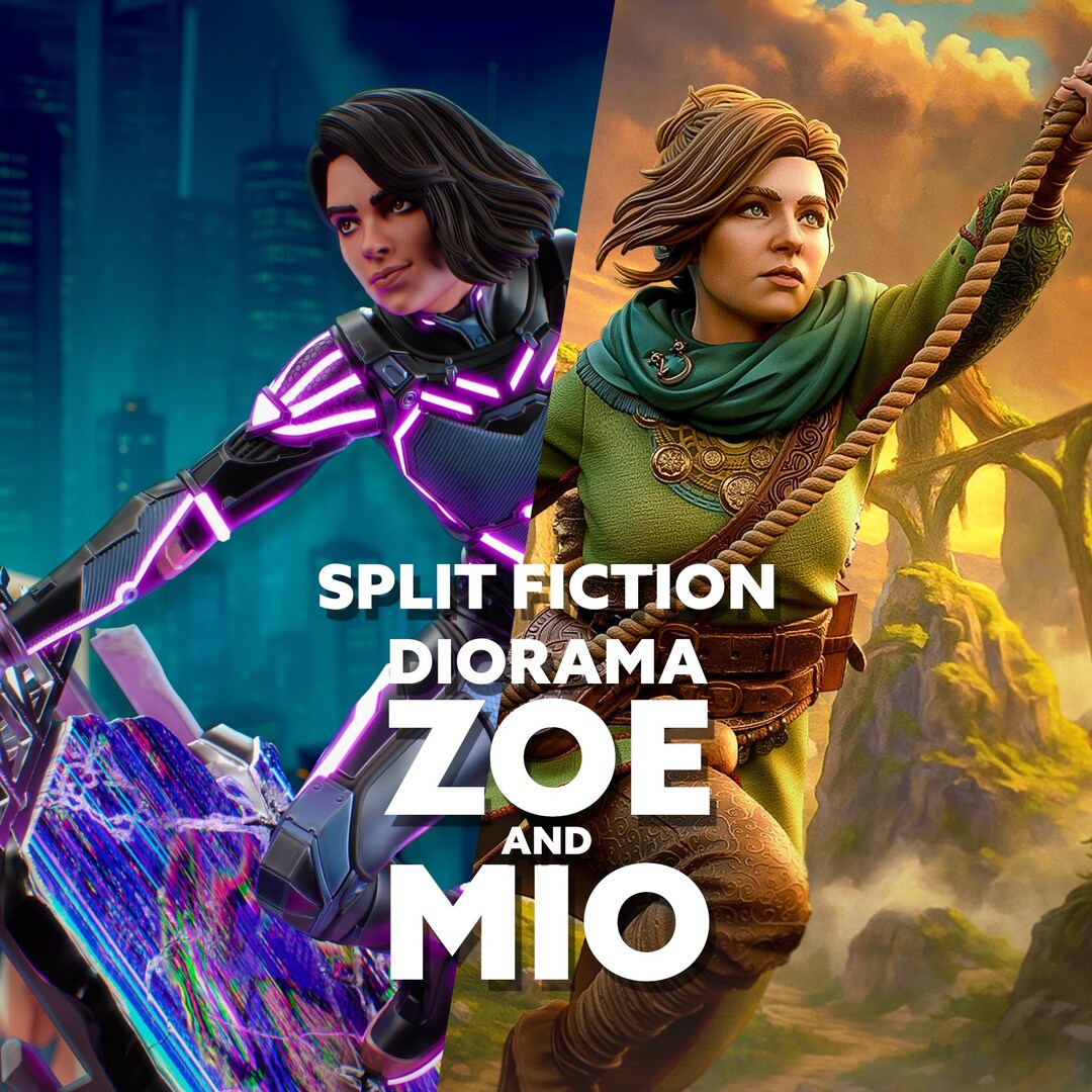 Split Fiction Diorama: Hand-painted Resin Figures - Zoe & Mio - Etsy