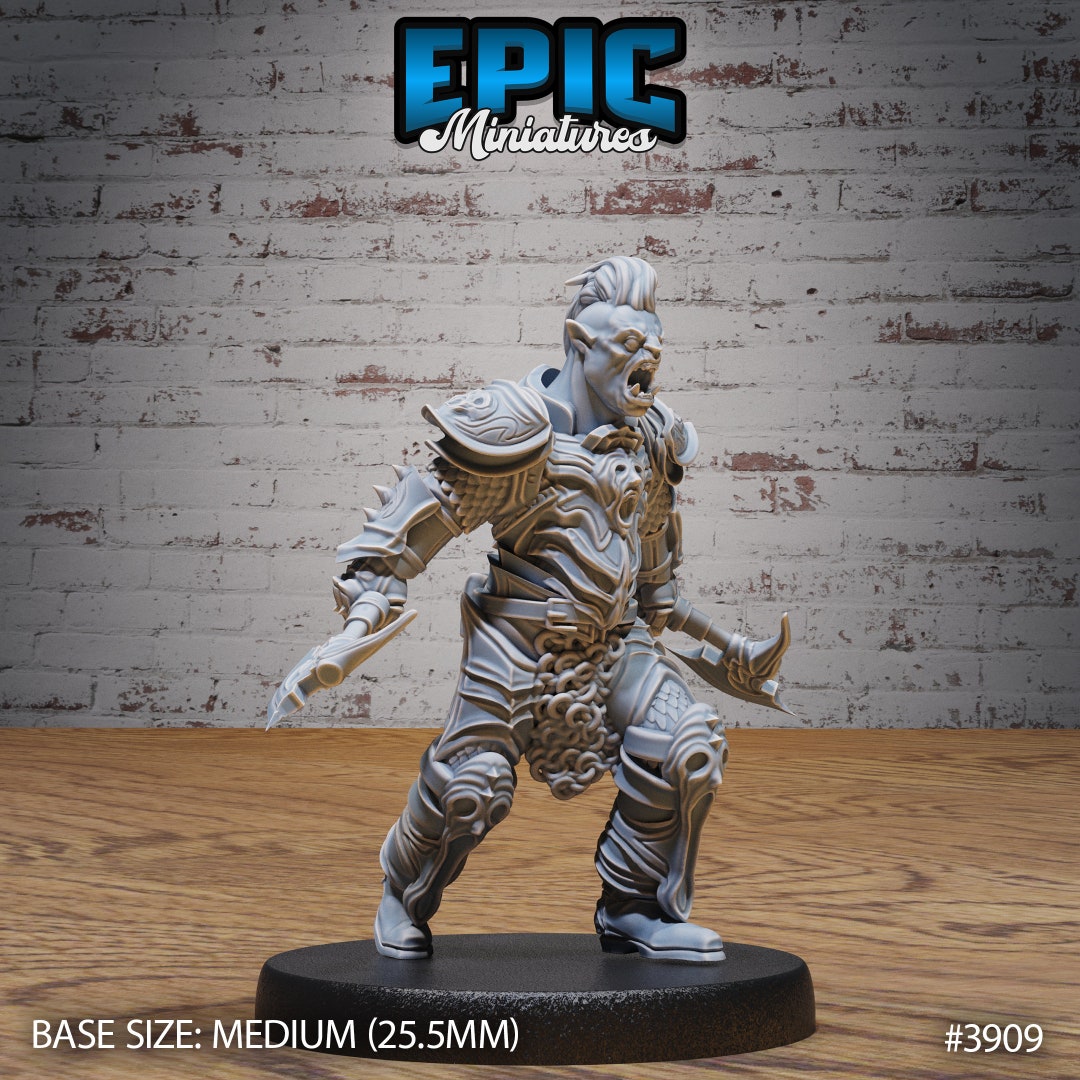 Black Guard Orc Dnd Miniatures 32mm 8K Resin Quality Prints Characters ...