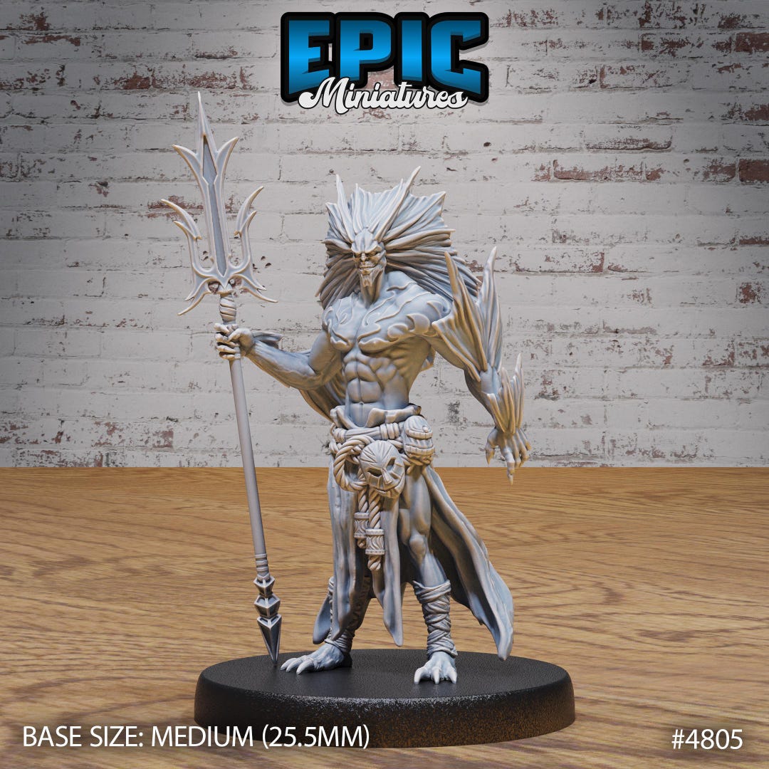 Atlantean Merfolk - Multiple Poses - Dnd Miniatures 32mm 8K Resin ...