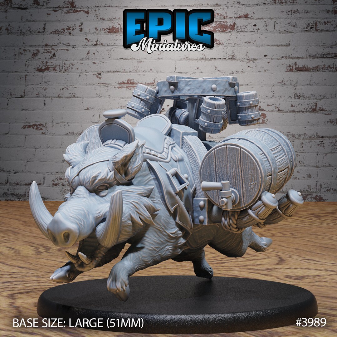 Boar Beer Shop Mount - Dnd Miniatures 32mm 8K Resin Quality Prints ...