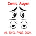 Eyes SVG, Eyes Graphic SVG, Digital Download, Plotter, Svg, Dxf ...