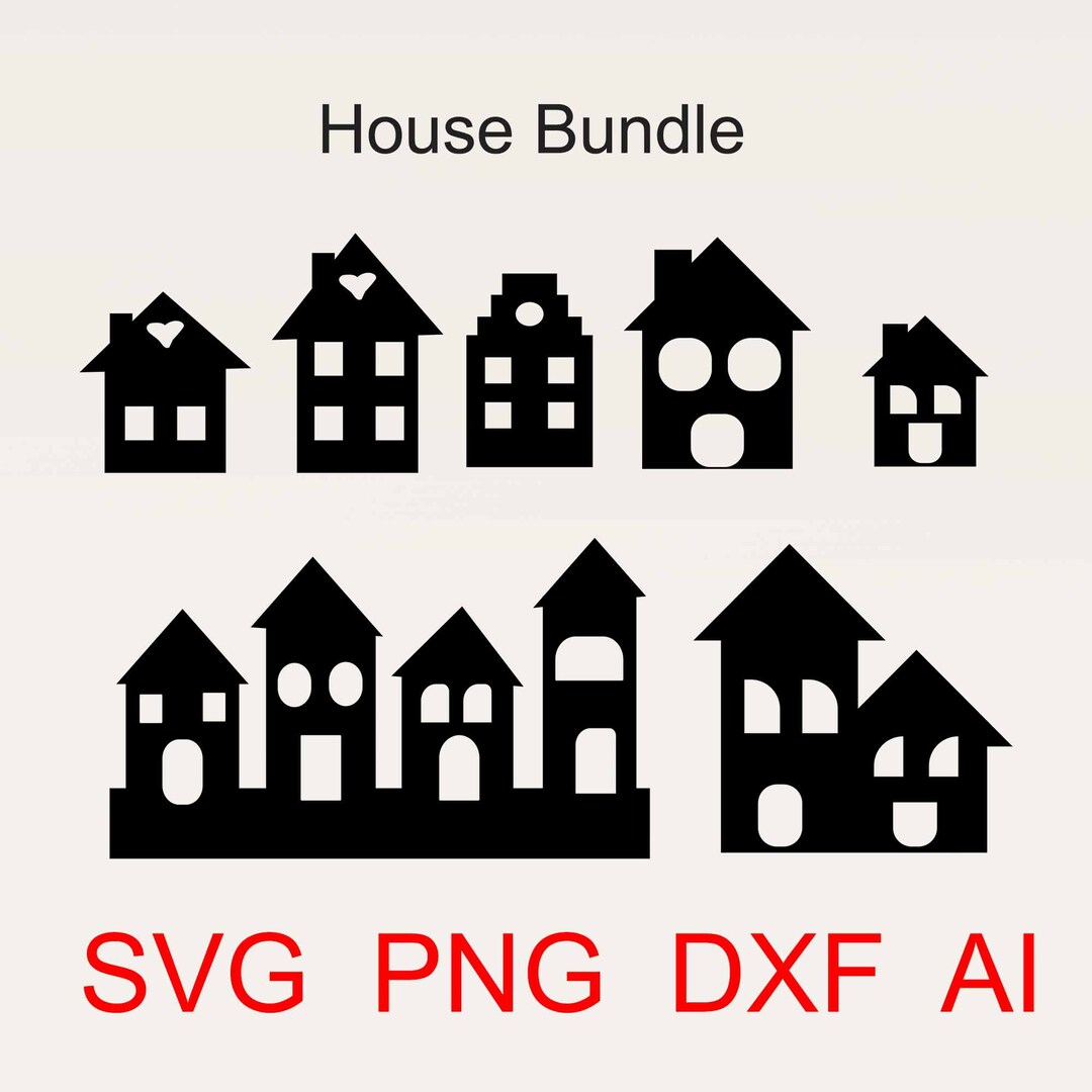 Haus SVG Bundle, Digital Download, Hau Silhouette, Haus ClipArt, svg ...