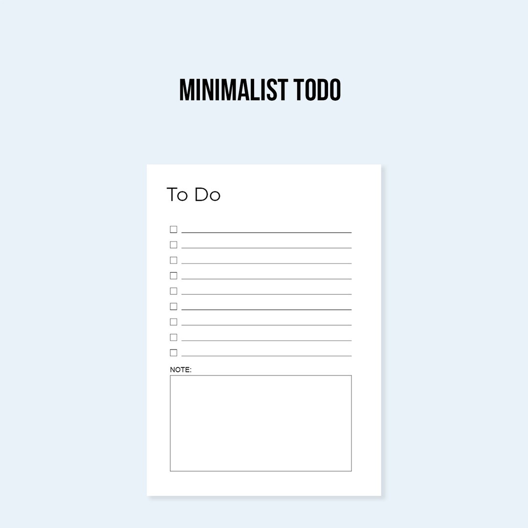 Printable To-do List, Simple Task List, Planner, A4, A5, Printable PDF ...