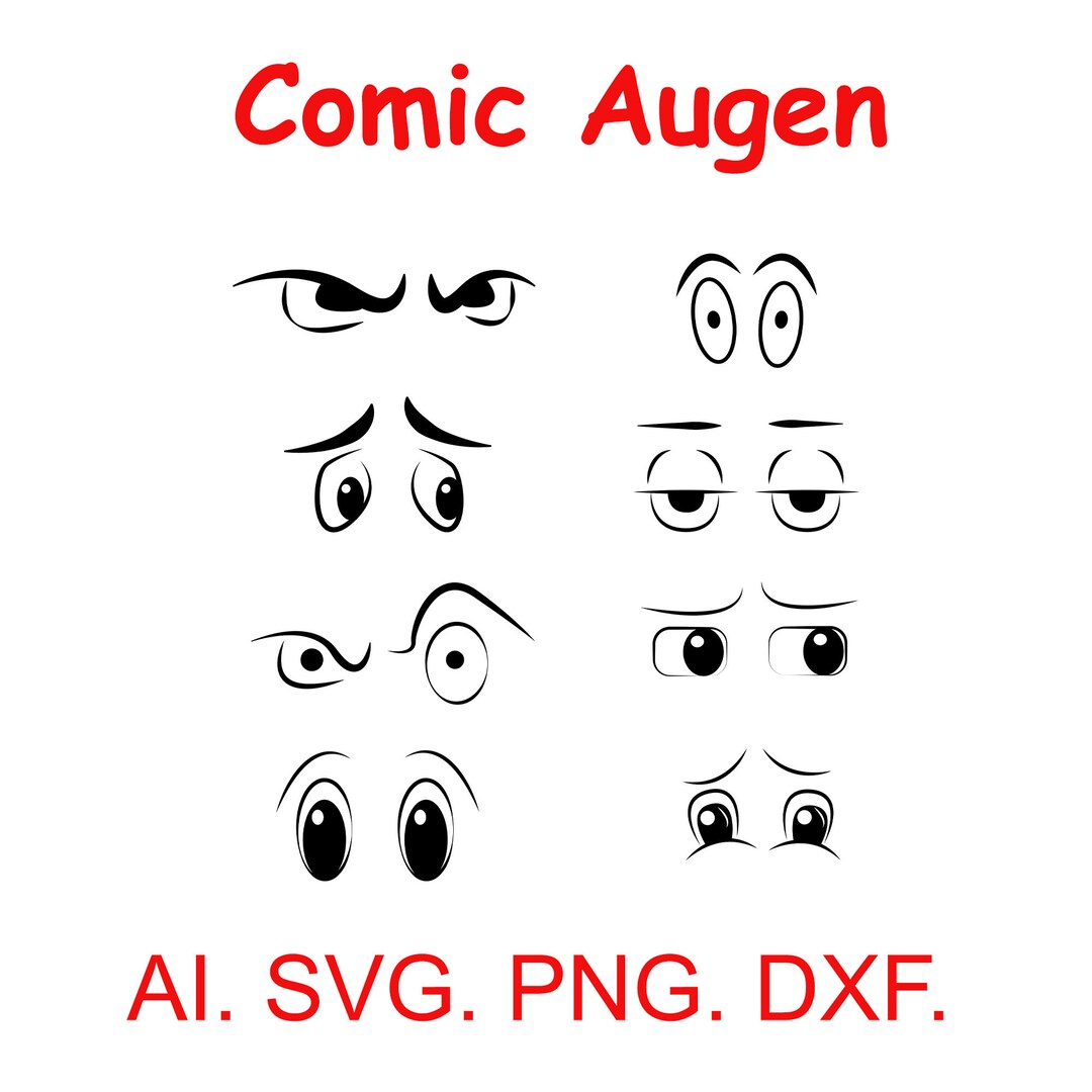 Eyes SVG, Eyes Graphic SVG, Digital Download, Plotter, Svg, Dxf ...
