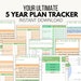 Ultimate 5 Year-plan - Goals Tracker by Yearly, Quarterly, Weekly, and ...