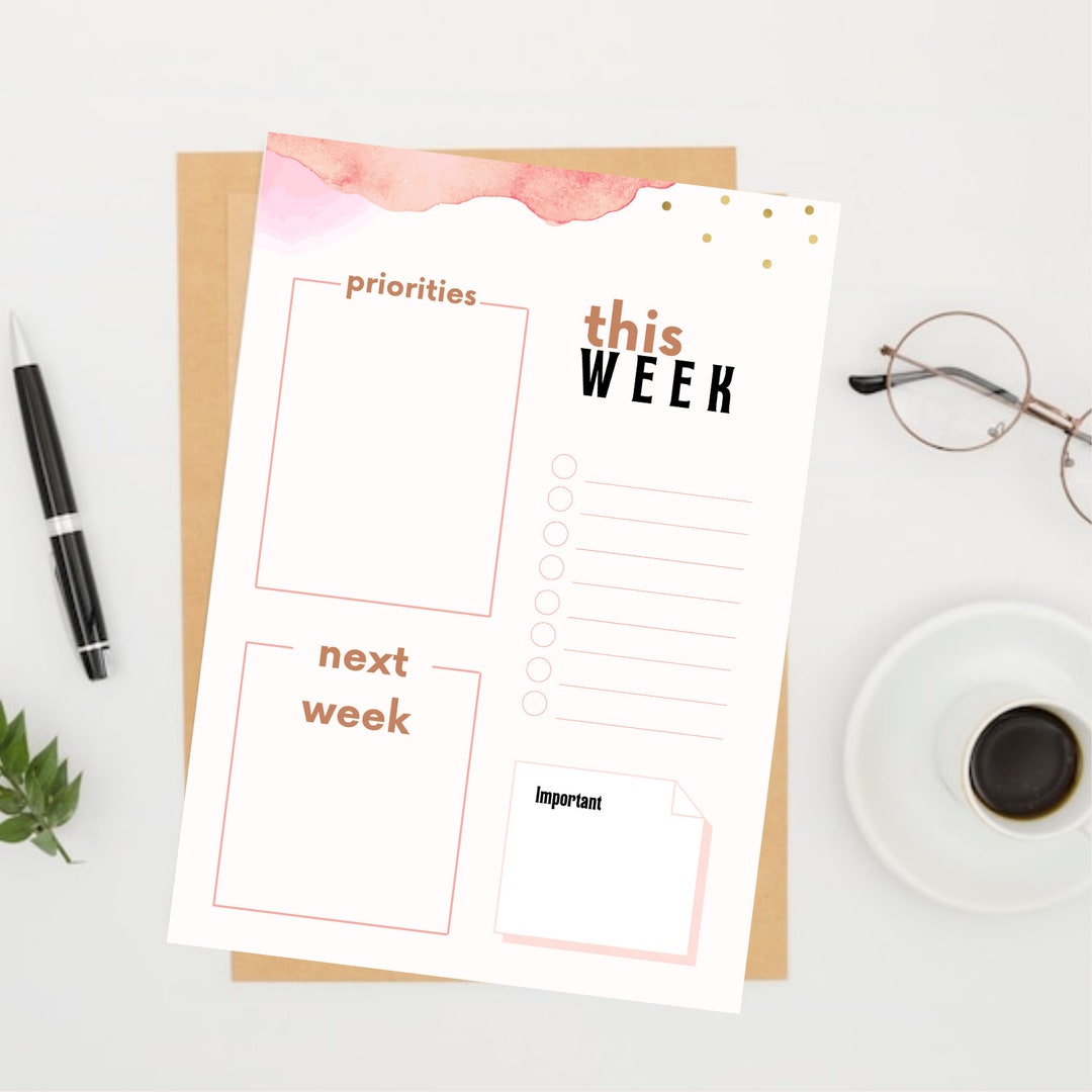 Project Overview Planner PDF Printable, Undated Productivity Planner ...